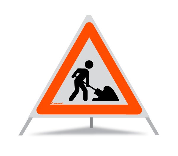 Foldeskilt, 90 cm, reflekterende - Afspærringsprodukter - Saferoad ...