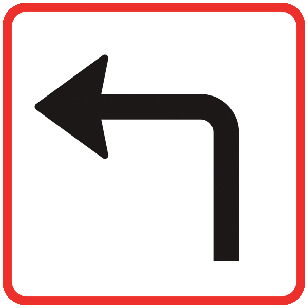 U6,3 - Pil frem til venstre R/H/S - Saferoad Traffic A/S